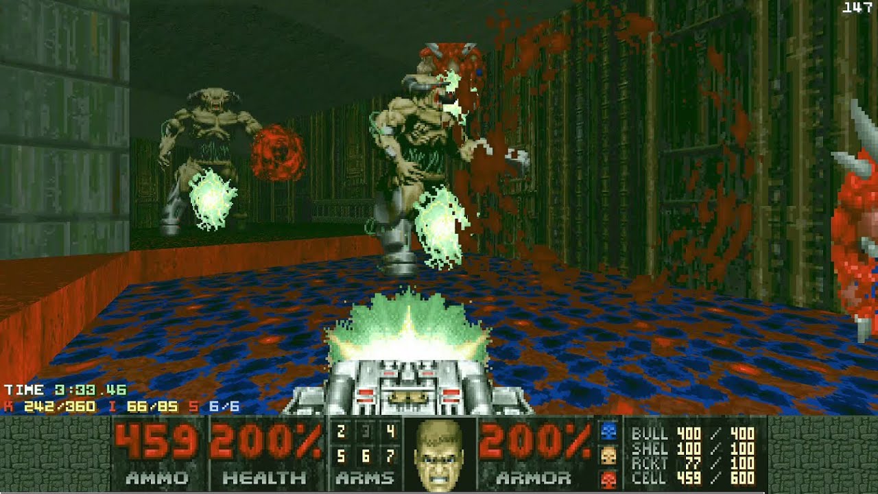 Doom II: Not Even Remotely Fair - Map 24 "Fireblu Dreams" NM100S + 100% ...