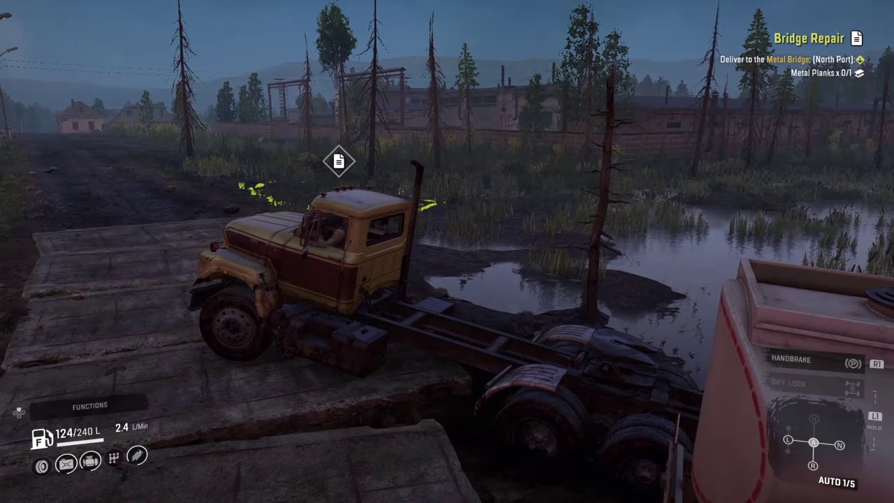 SnowRunner first mission in Tymmyr drowned lands - YouTube