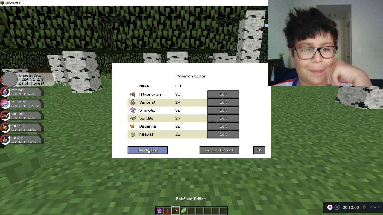 Preparing for pixelmon gym and glasses face reveal - YouTube