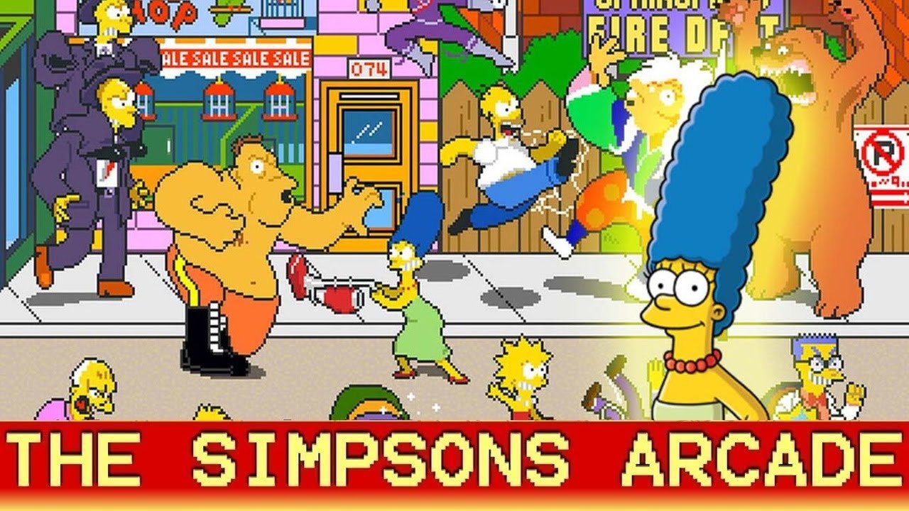 THE SIMPSONS ARCADE GAME - FULL GAMEPLAY MARGE - PLAYTHROUGH NO ...