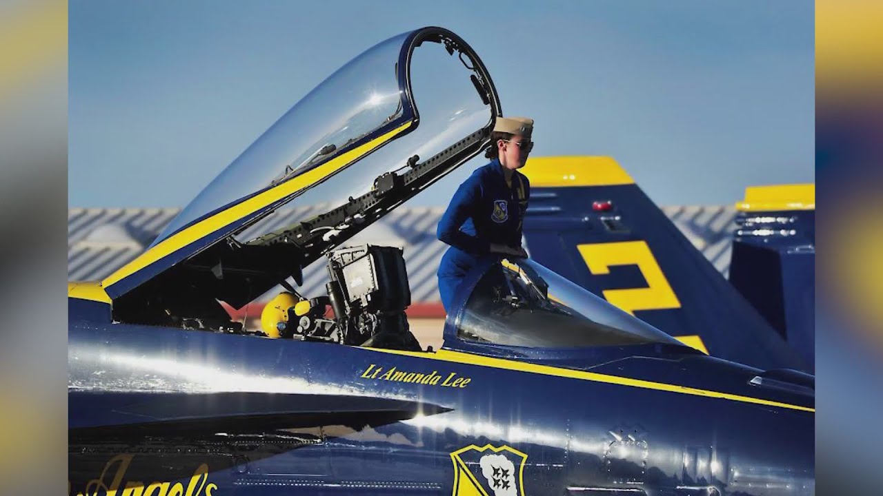 ODU grad becomes first female demonstration pilot for Blue Angels - YouTube