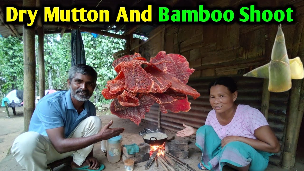 Dry Mutton And Bamboo Shoot Recipe | Pahadi Lifestyle Vlog - YouTube