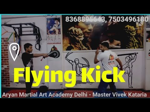 Learn Wall flying kick with Master Vivek Kataria in Aryan Martial Art ...