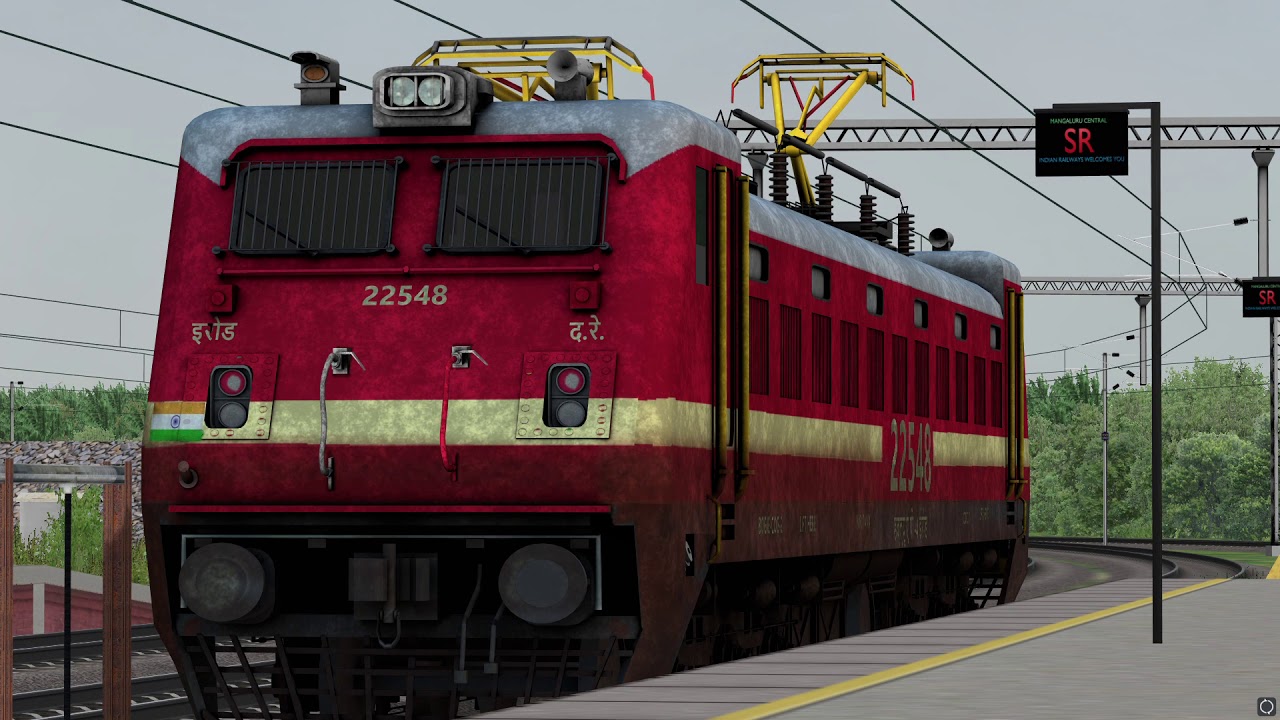 MSTS Indian Railways Trial Run of ED WAP-4 22548 - YouTube