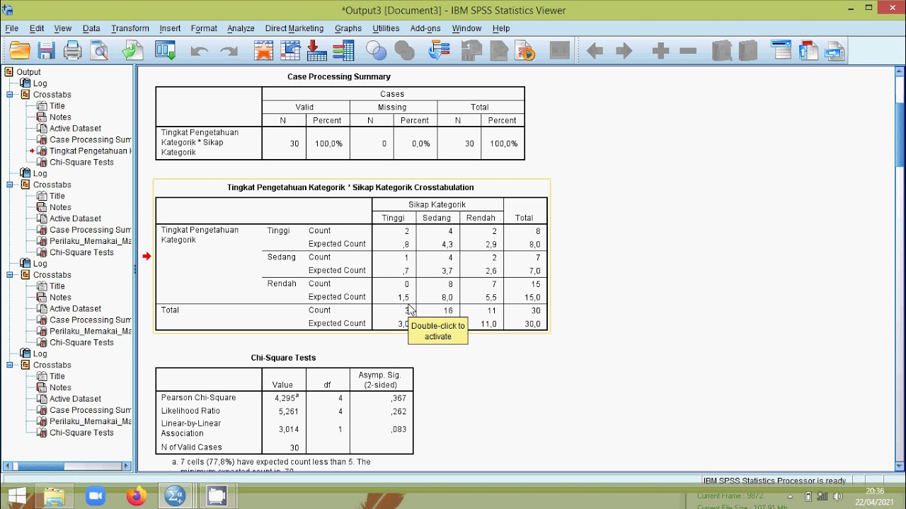 Expected Count Uji Chi Square Pada SPSS 2x2 2x3 3x3 YouTube Expected Count Uji Chi Square Pada SPSS 2x2 2x3 3x3 YouTube