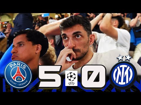 SONO SENZA PAROLE! PSG 5-0 INTER | LIVE REACTION TIFOSI DA SAN SIRO | CHAMPIONS LEAGUE FINALE