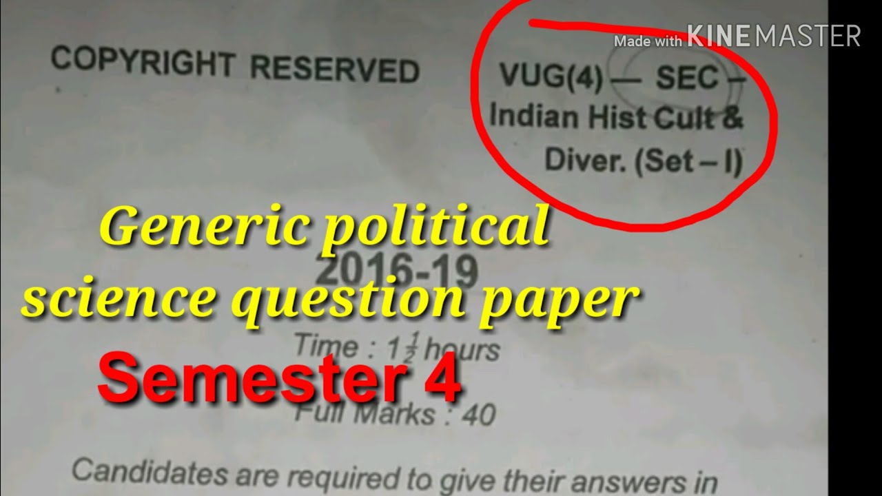 BA SEMESTER 4 SEC POLITICAL SCIENCE BAजेनेरिक पॉलीटिकल sem4 QUESTIONS ...