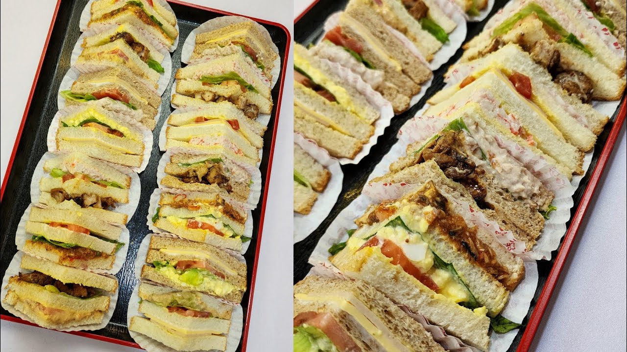 SANDWICH 3 LAYER | Tutorial 7 Jenis Sandwich Premium | Cara Potong ...