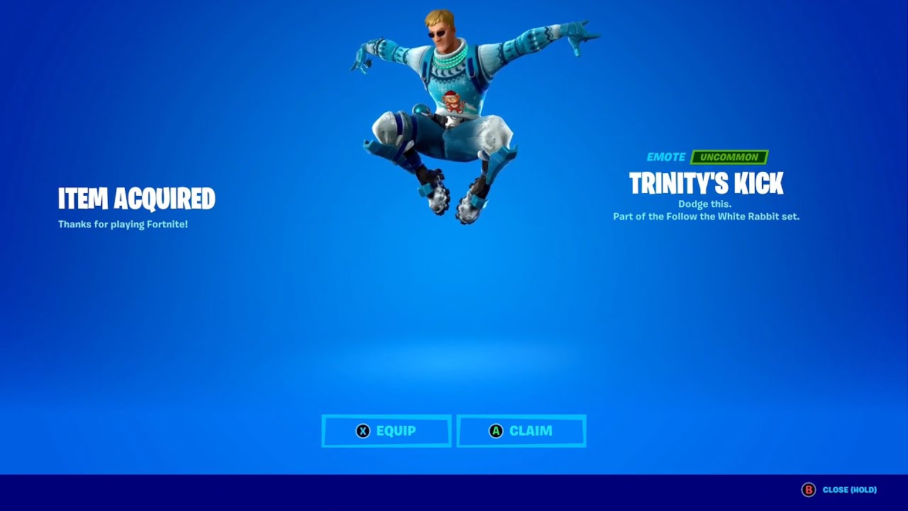 HOW TO GET TRINITY'S KICK EMOTE FOR FREE FORTNITE! - YouTube
