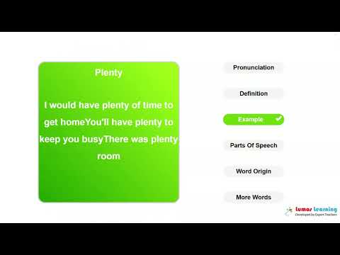 PLENTY - Definition, pronunciation, grammar, meaning - Practice grade 7 ...