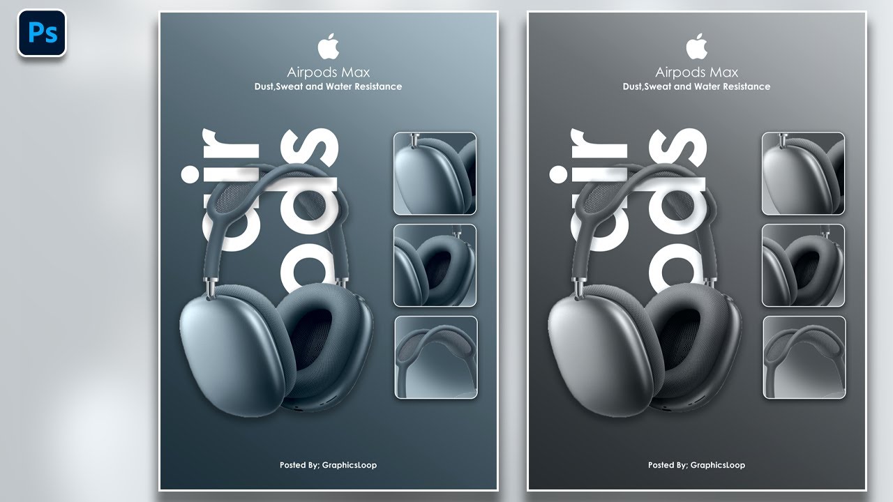Simple & Modern Headphone Poster Tutorial | Photoshop Design - YouTube