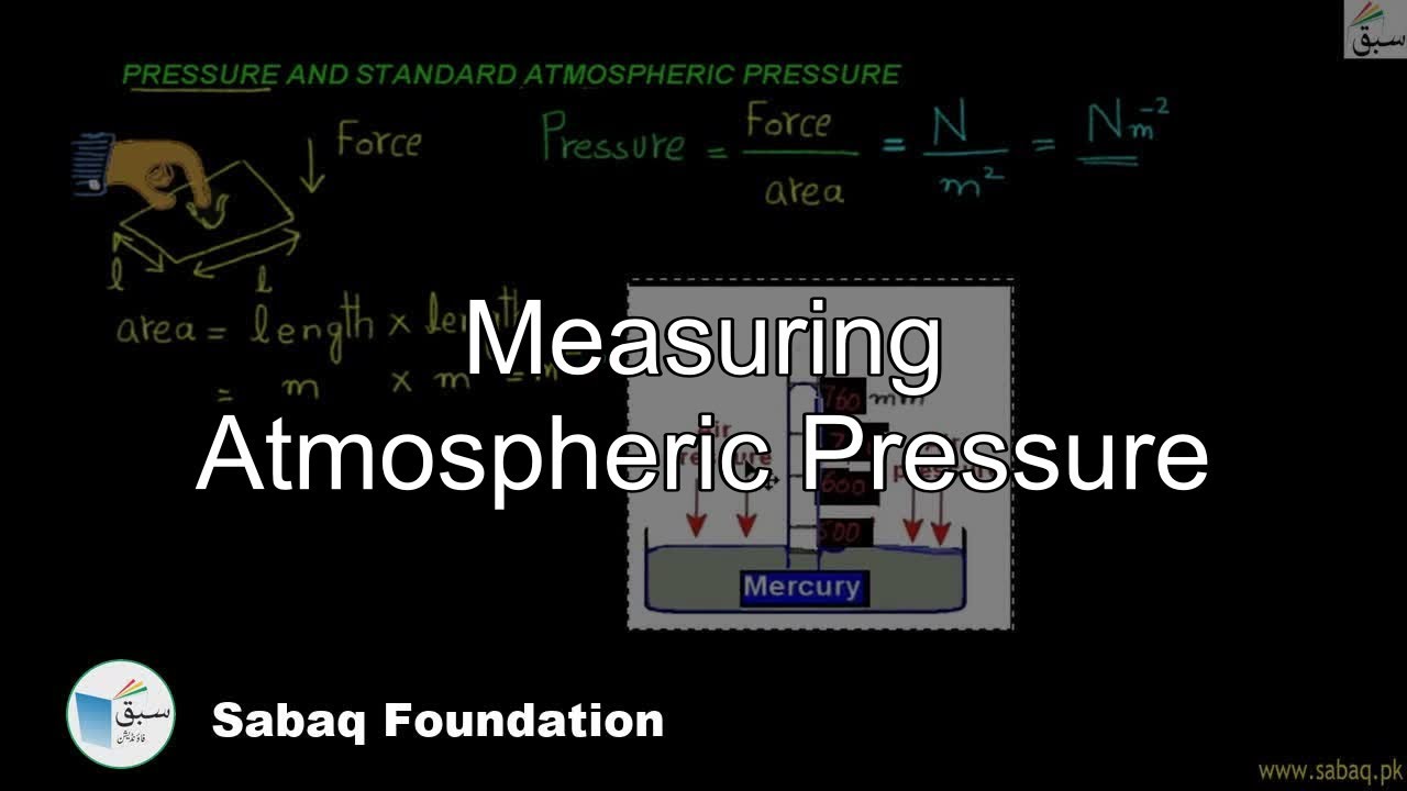Measuring Atmospheric Pressure, Physics Lecture | Sabaq.pk - YouTube