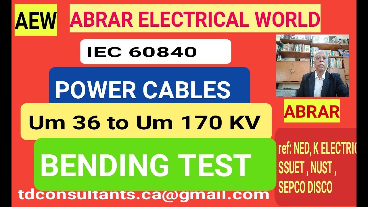 CABLE BENDING TEST FOR POWER CABLES - YouTube