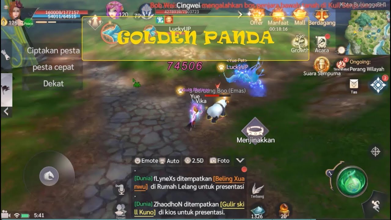 Lokasi Pet Vulpine Golden PANDA Dan Silver PANDA _ Perfect World Mobile ...