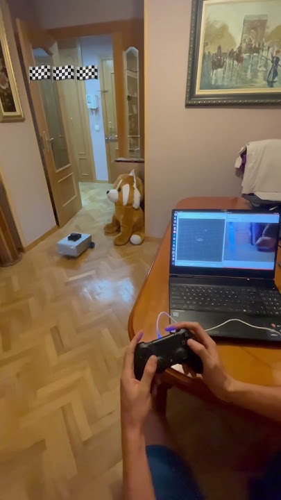 Using A Ps4 Joystick To Control My Robot 🤖 Ros Ros2 Robotics Robots Shorts Short