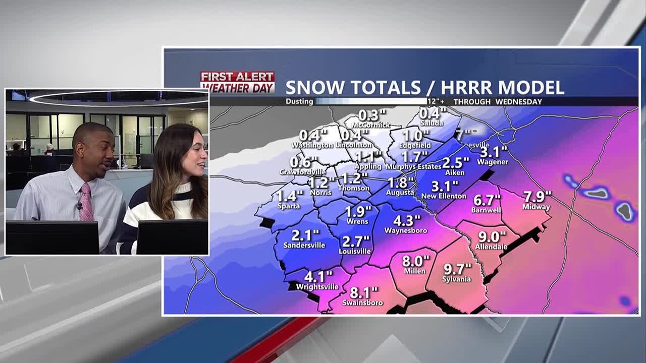 'This is the real snow now': Flakes start falling outside News 12 - YouTube