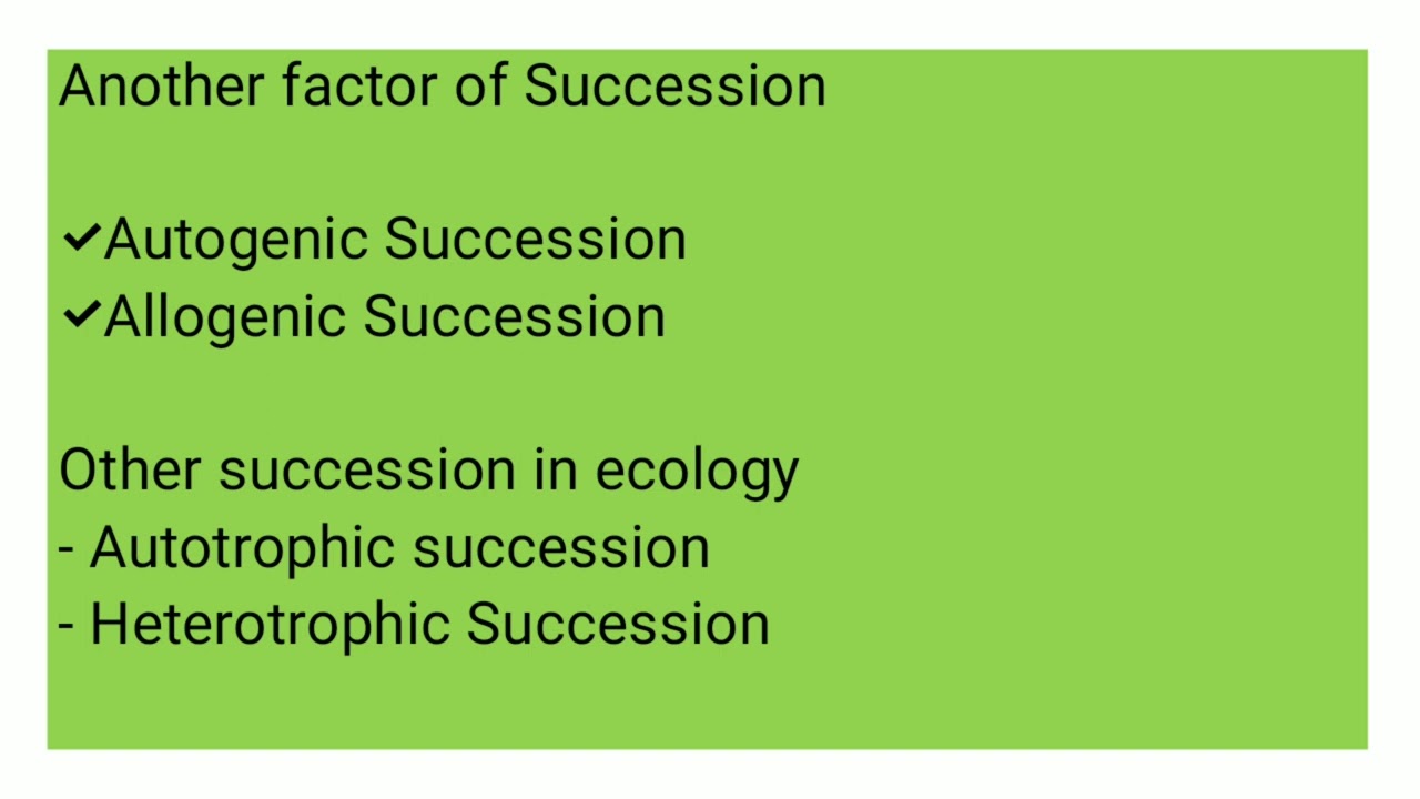 Chapter 6 : Human Ecology and Succesion (Ecological Succession) - YouTube