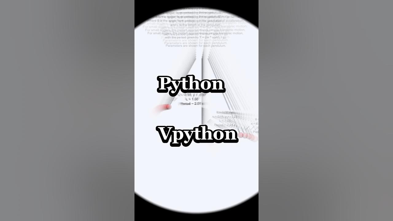 【Vpython】振り子シミュレーション#Python #vpython #プログラミング - YouTube