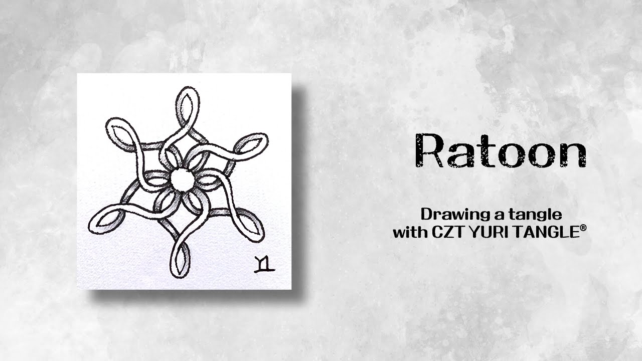 유리탱글과 젠탱글® 패턴 그리기 No.56 [Ratoon] / Drawing a tangle with CZT YURI ...