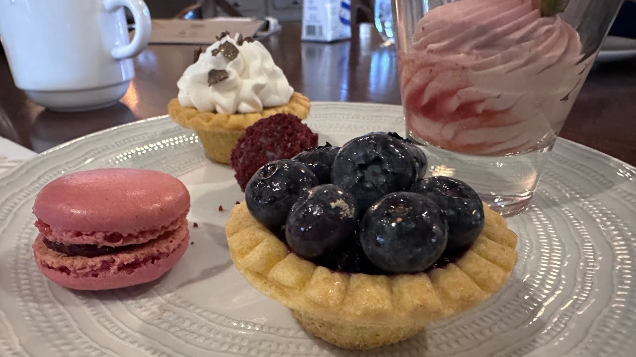 Complementary dessert course in the Gold lounge at Fairmont Banff ...