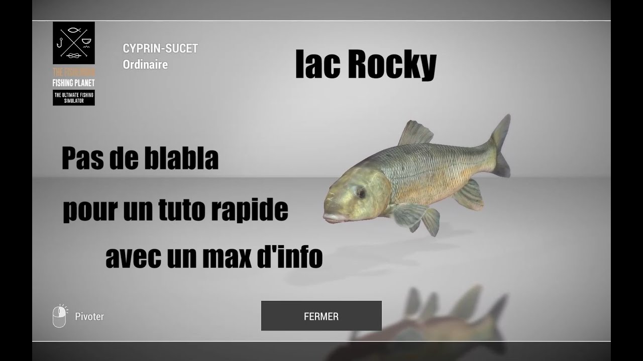 Tuto cyprin sucet lac Rocky - the fisherman ( fishing planet ) - YouTube