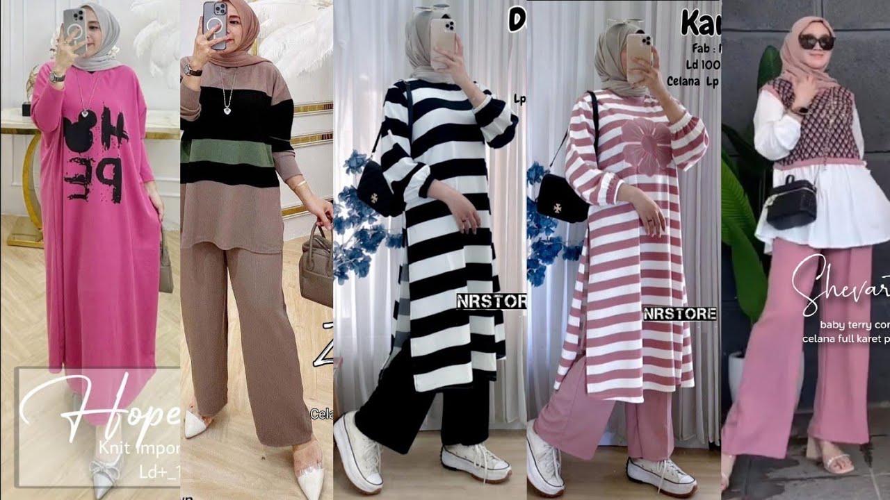 BAJU SETELAN WANITA || LONG TUNIK SET || ONE SET TERBARU & KEKINIAN ...