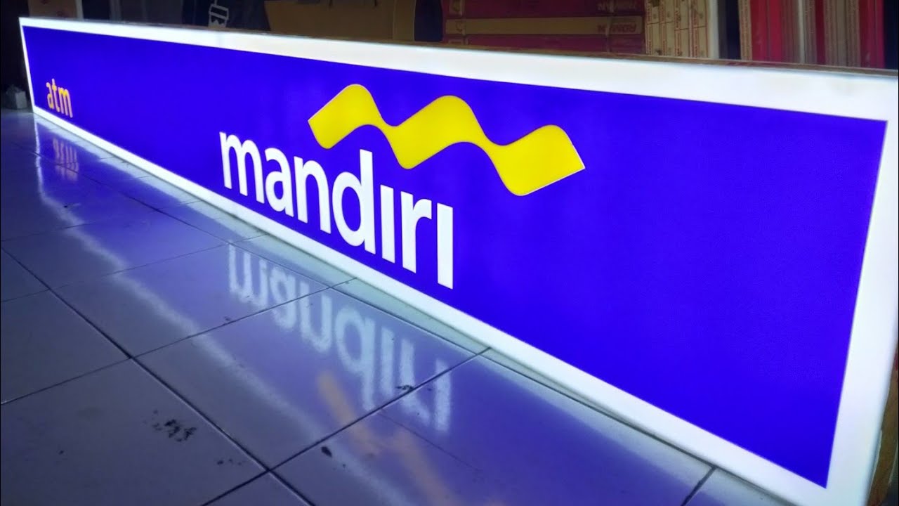 Membuat Logo atm mandiri menjadi Sign Box Acrylic - YouTube