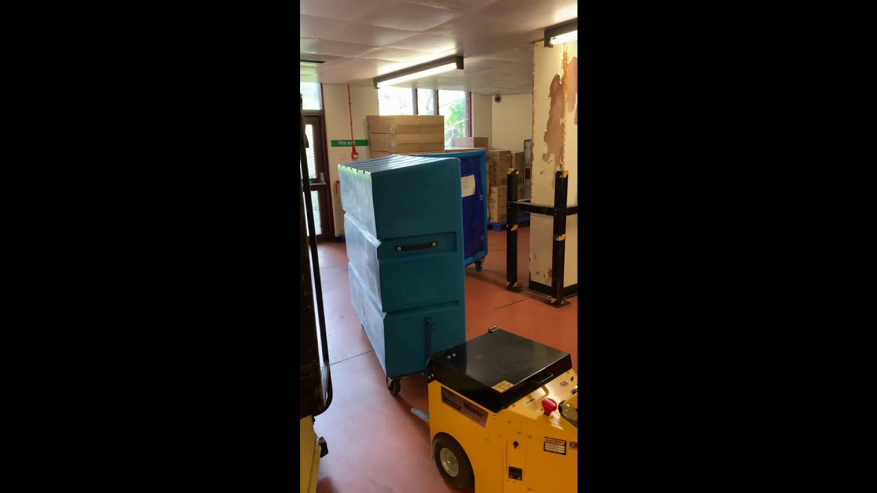 Linen exchange trolley NHS - YouTube