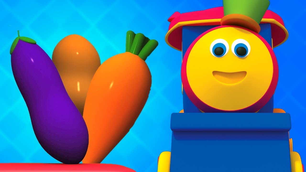 Bob야채 기차 아이들을위한 야채 야채의 이름을 배우다 Learn Vegetables Names Kids Song Bob ...