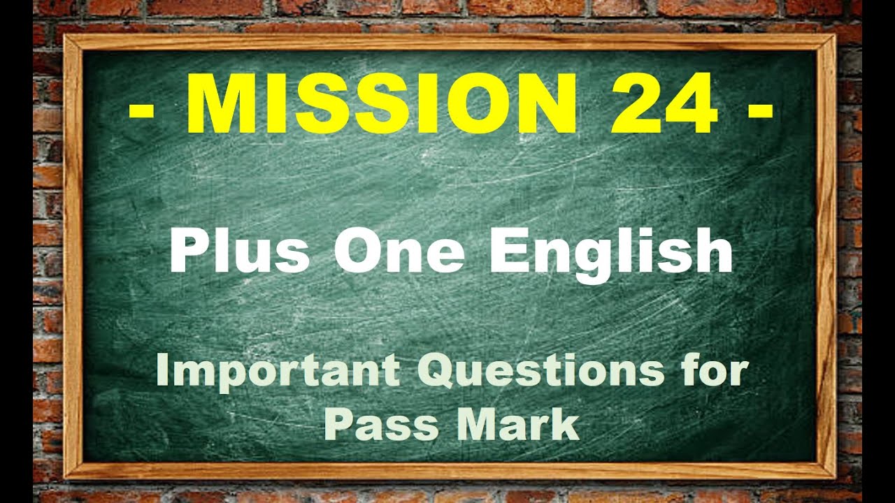 Plus One English Important Questions and Answers | Plus One English ...
