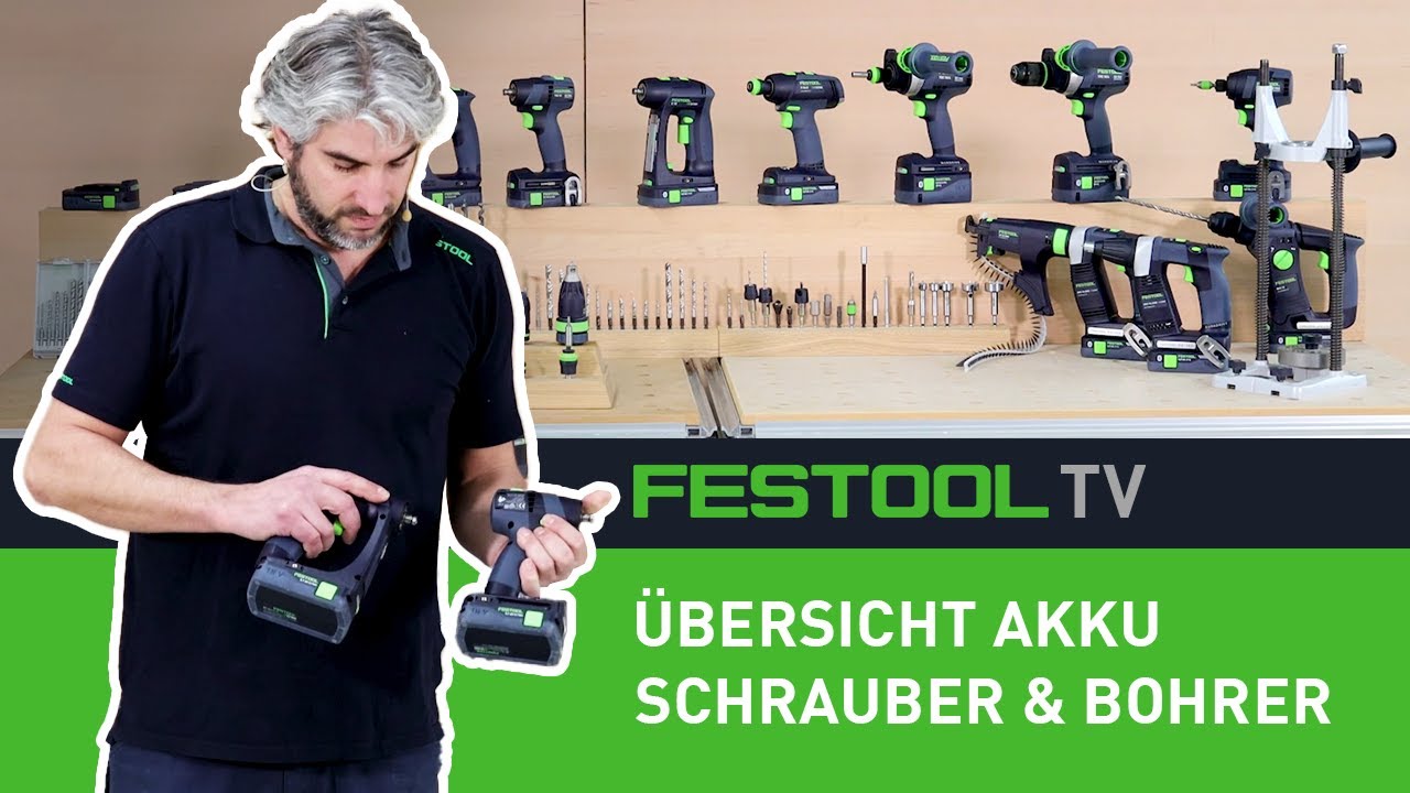 Übersicht Akku-Schrauber und -Bohrer (Festool TV Folge 260) - YouTube