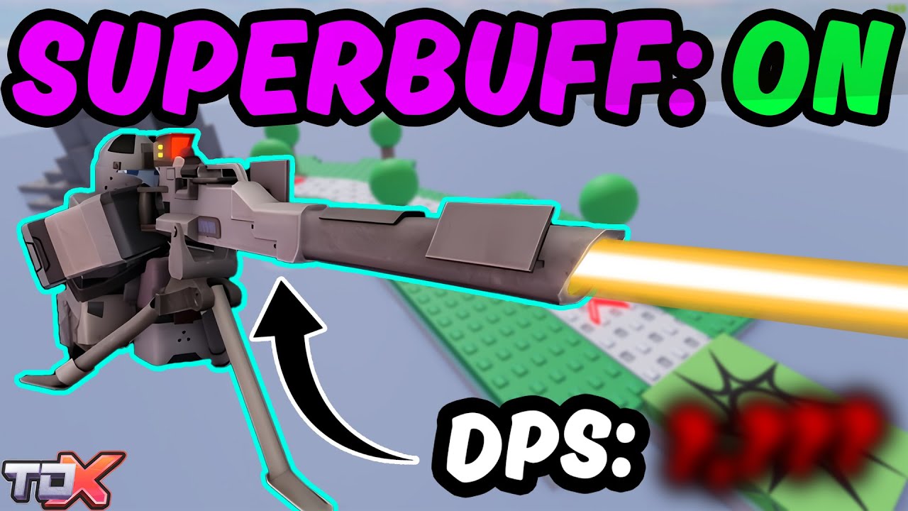 SUPERBUFFING THE NEW MACHINE GUNNER TOWER (ITS OP) | ROBLOX TDX - YouTube