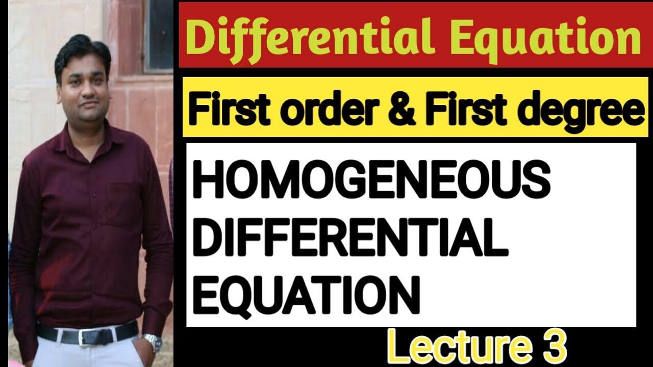 Homogeneous differential equation of first order and first degree II By ...