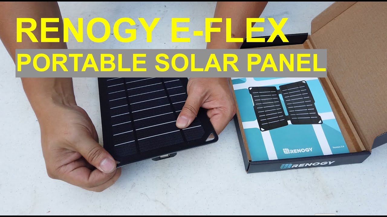 Renogy E-Flex Portable Solar Panel (5 watts) with USB plug - Unboxing ...