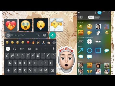 cara menambah Emoji & cara membuat stiker di status WhatsApp foto & vidio ,tanpa aplikasi tambahan!!