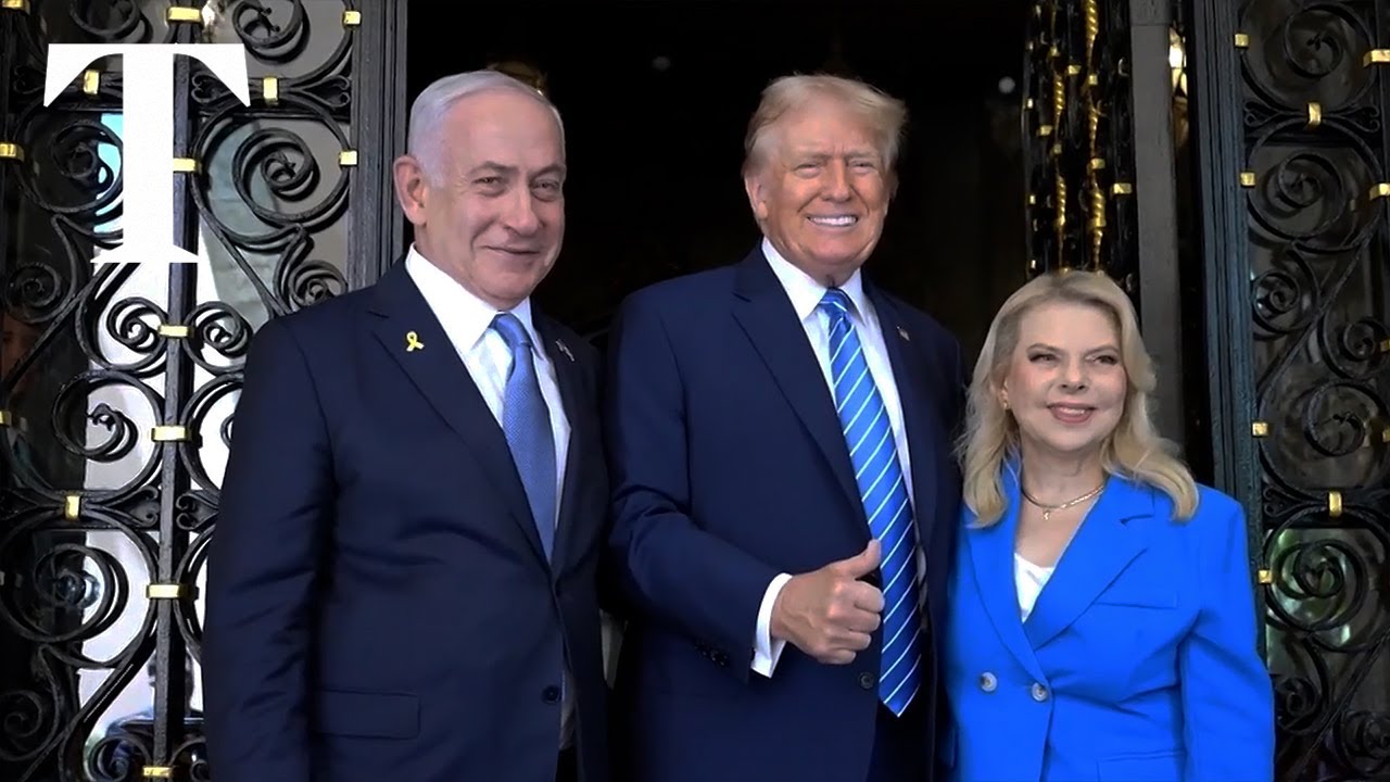 Netanyahu meets Trump in Florida - YouTube