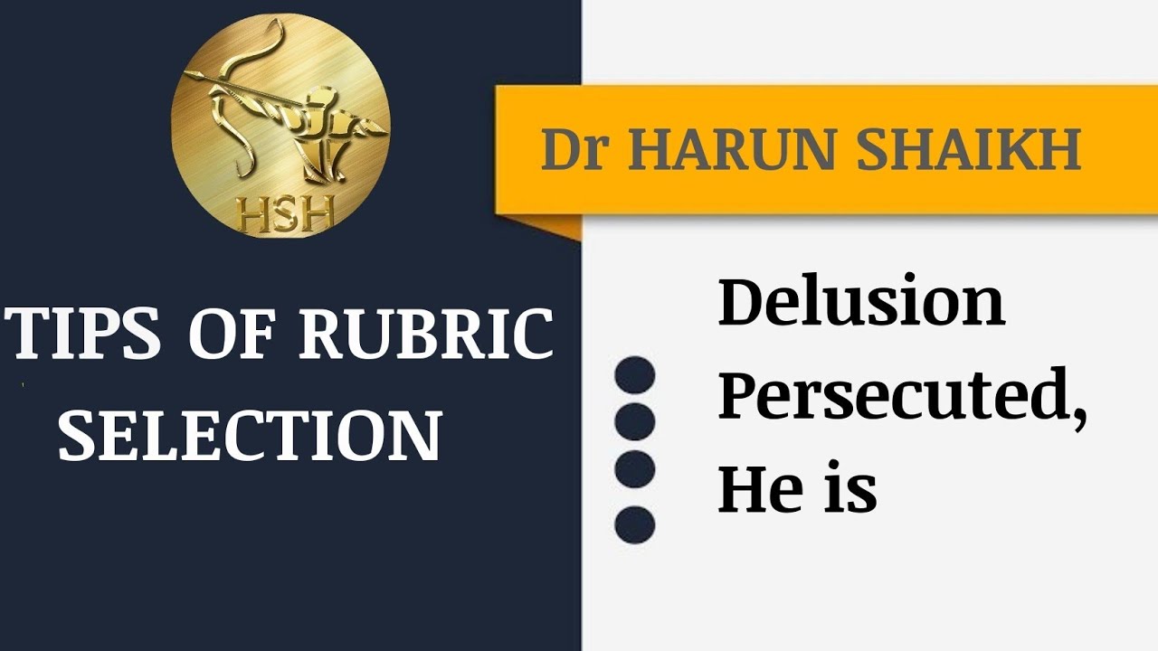 RUBRIC SELECTION TIPS - Dr HARUN SHAIKH @hsh_homeopathy - YouTube