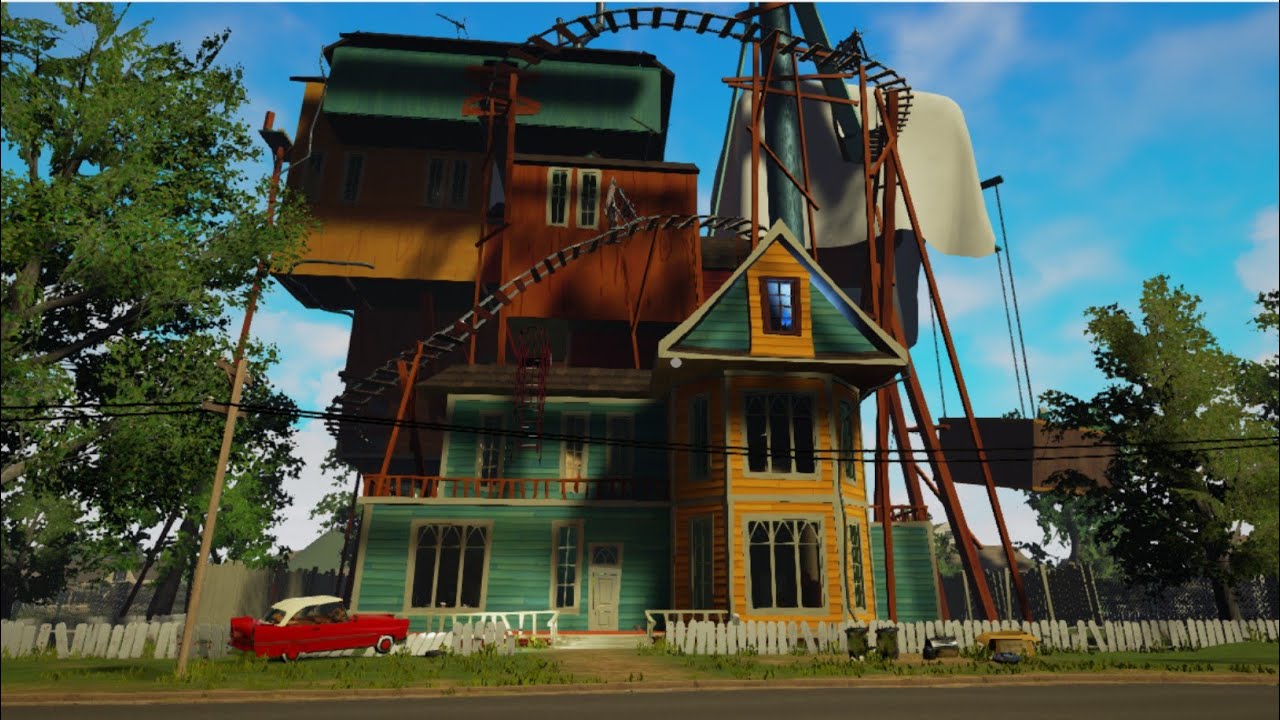 exploring the house hello neighbor alpha 3 daytime - YouTube