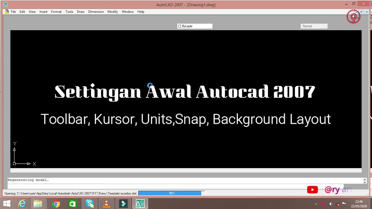 Cara Settingan Awal Autocad 2007 - YouTube
