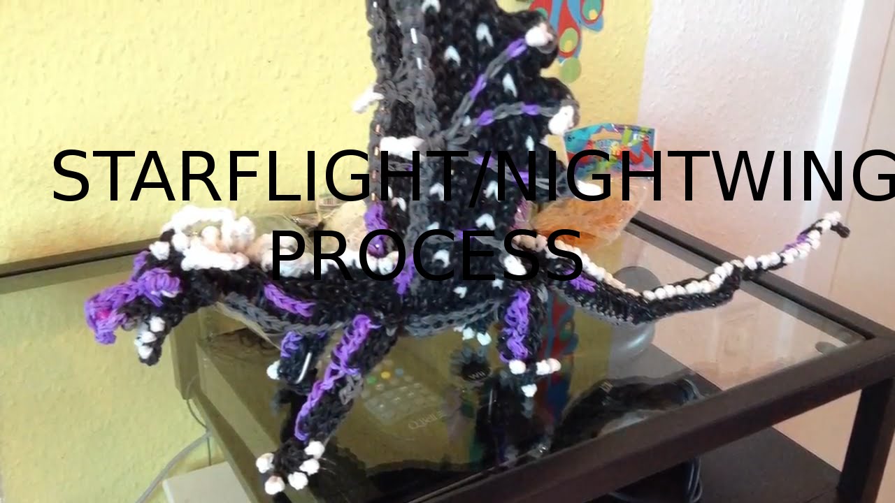 Rainbow loom Starflight/Nightwing process - YouTube