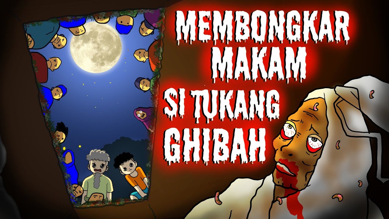 #Viral M4TINYA TETANGGAKU SI TUKANG GIBAH #1 Animasi Horor Kartun Hantu ...