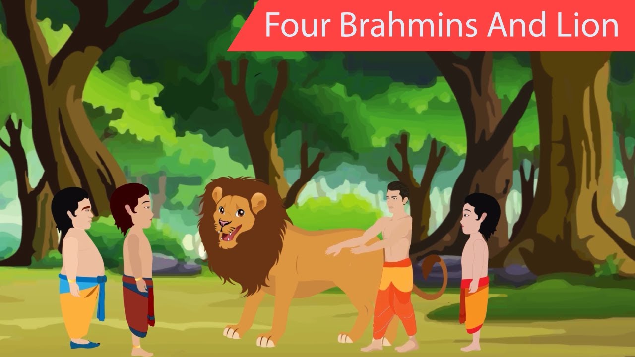 Four Brahmins And Lion Story || Moral Stories for Kids || Four Brahmins ...