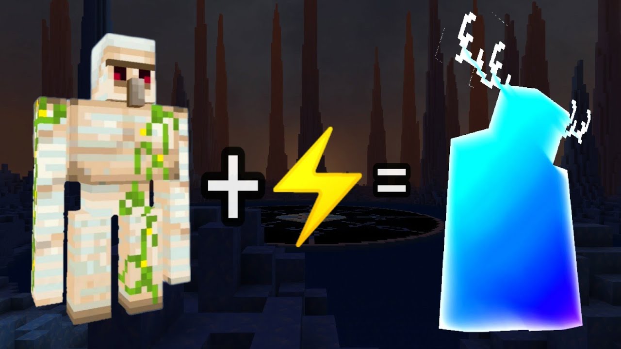 I combined an Iron Golem and a Lightning - what will happen? - YouTube