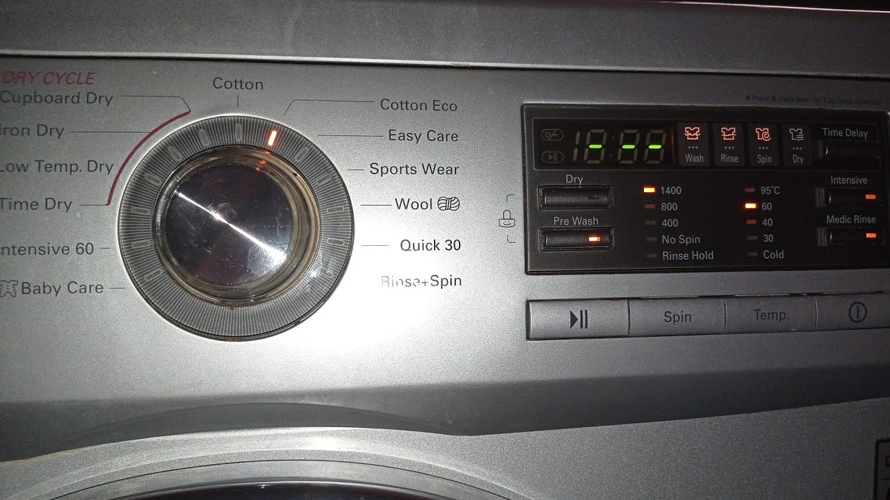 LG F1496AD5 - cotton eco 60 + all options - YouTube