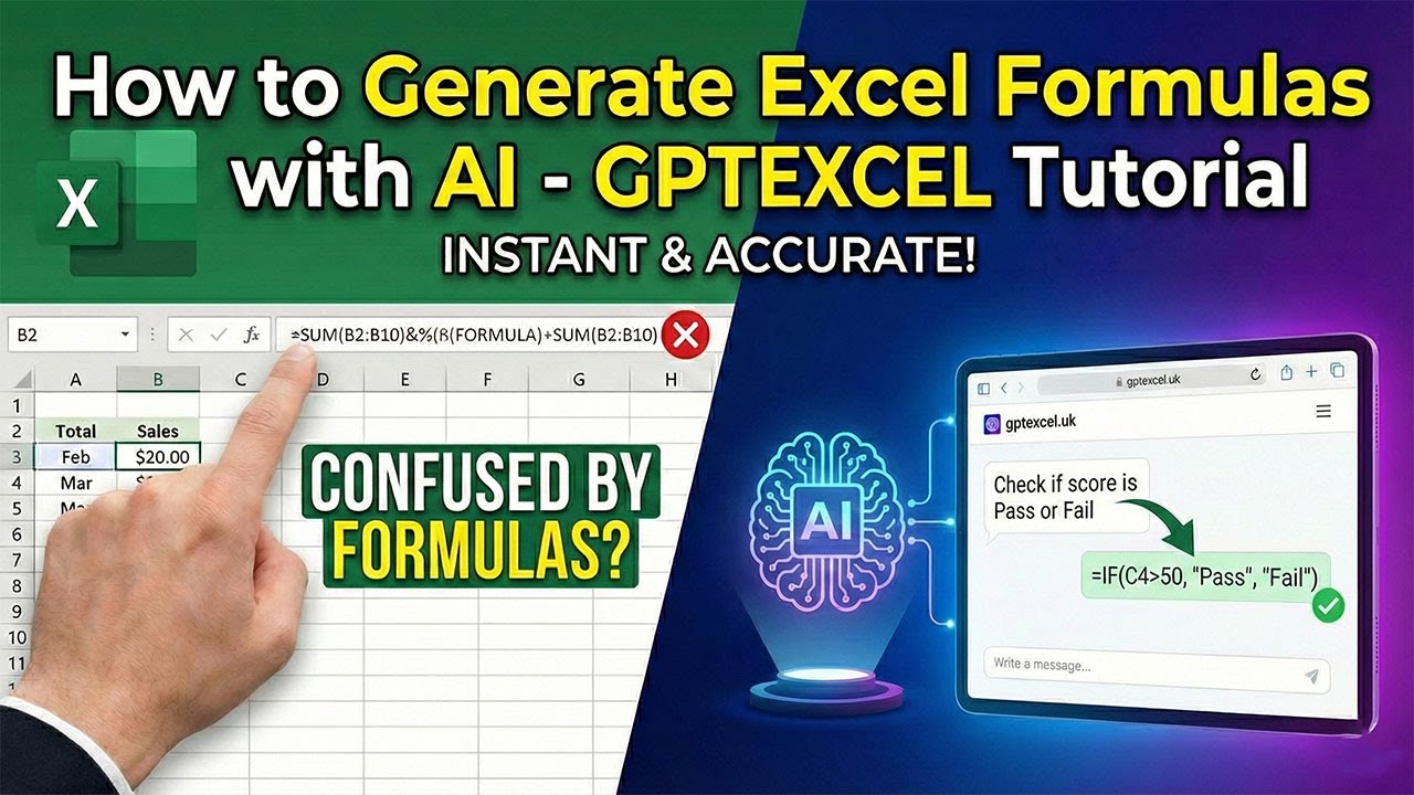 How to Generate Excel Formulas with AI - GPTEXCEL Tutorial - YouTube