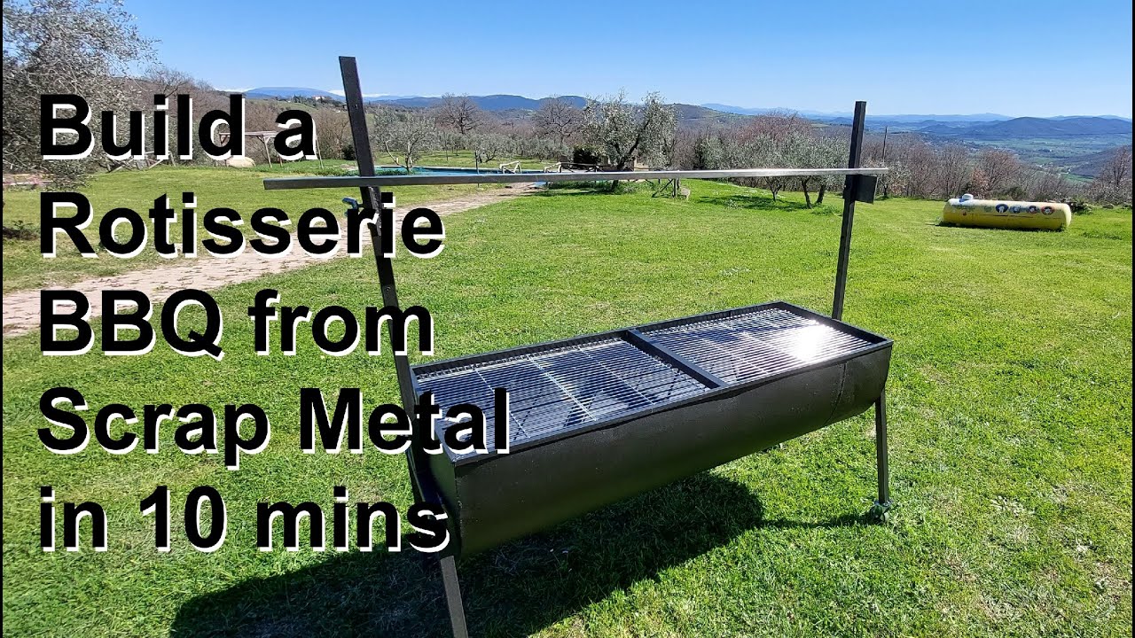 How to build a Rotisserie/BBQ out of junk metal in 10mins - YouTube