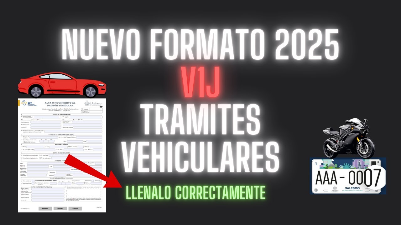 Como llenar CORRECTAMENTE el NUEVO FORMATO V1J | 2025 | TRAMITES ...
