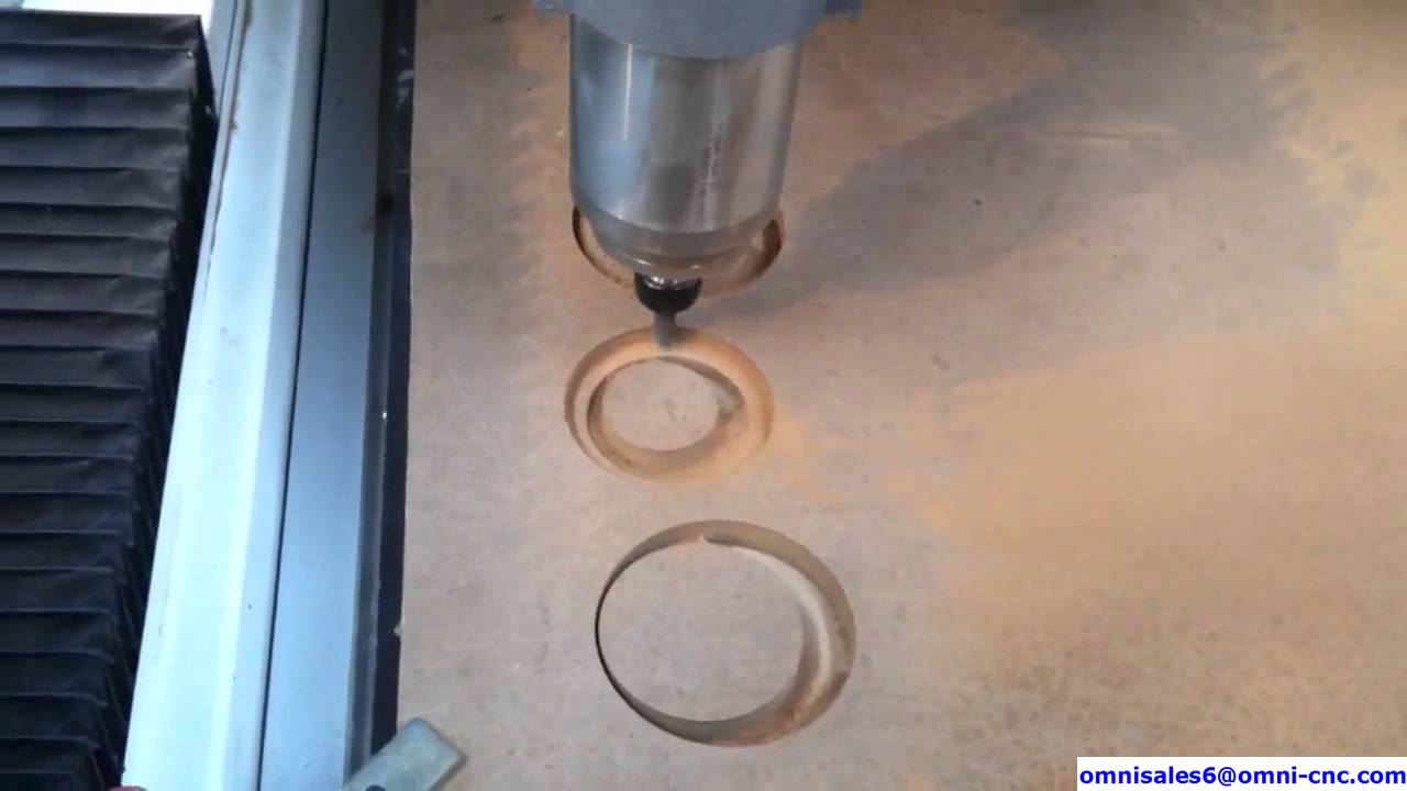 OMNI CNC Router process 18mm MDF - YouTube