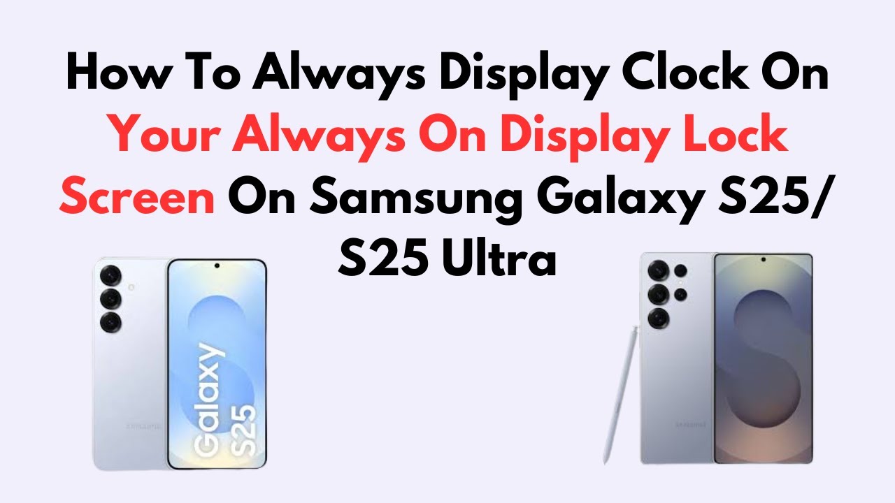How To Always Display Clock On Your Always On Display Lock Screen On ...