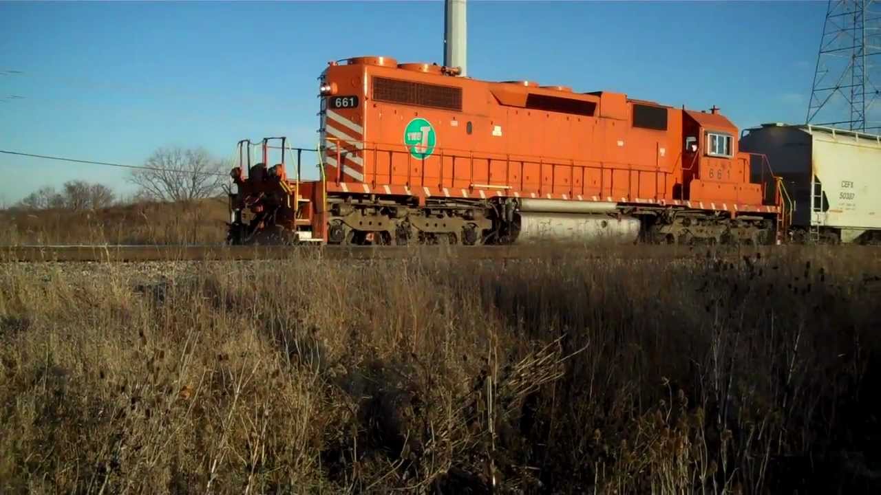 Chasing EJ&E SD38-2 661 in Plainfield Notch 8, Classic J horn too! - YouTube